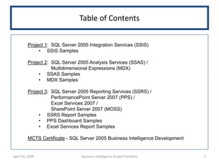 Business Intelligence Portfolio | PPT