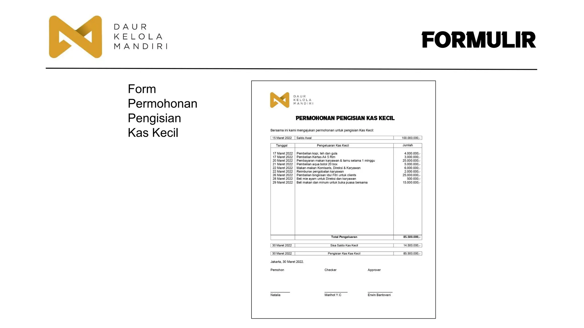 Contoh bagan organisasi dan SOP sederhana sebuah perusahaan | PDF