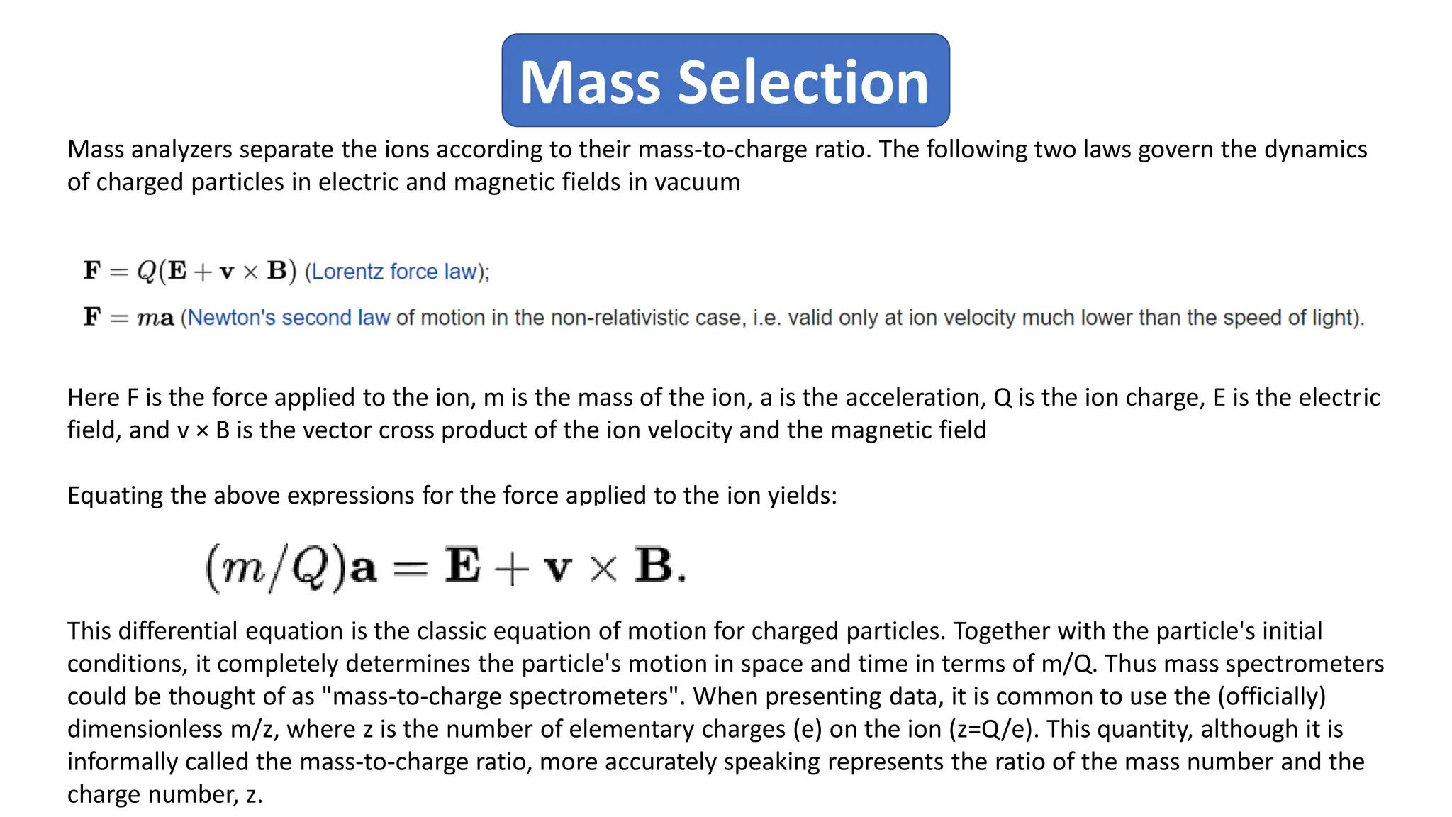 Working and principle of Mass Spectrometer | PDF
