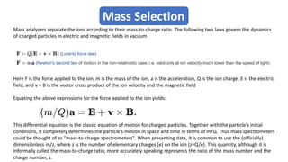 Working and principle of Mass Spectrometer | PDF