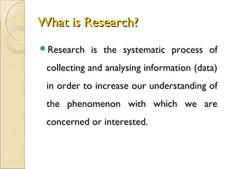 Basics of Research | PPT