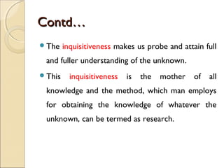 Basics of Research | PPT