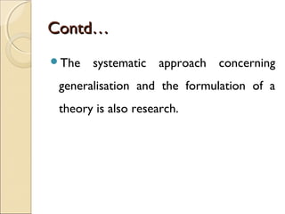 Basics of Research | PPT