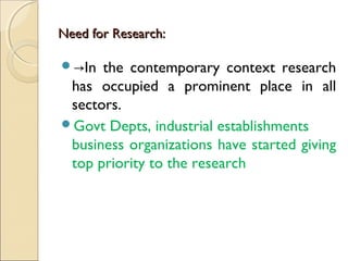 Basics of Research | PPT