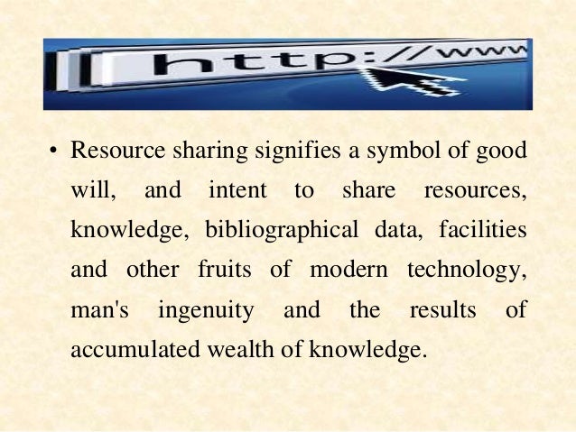 Resource Sharing and Networking