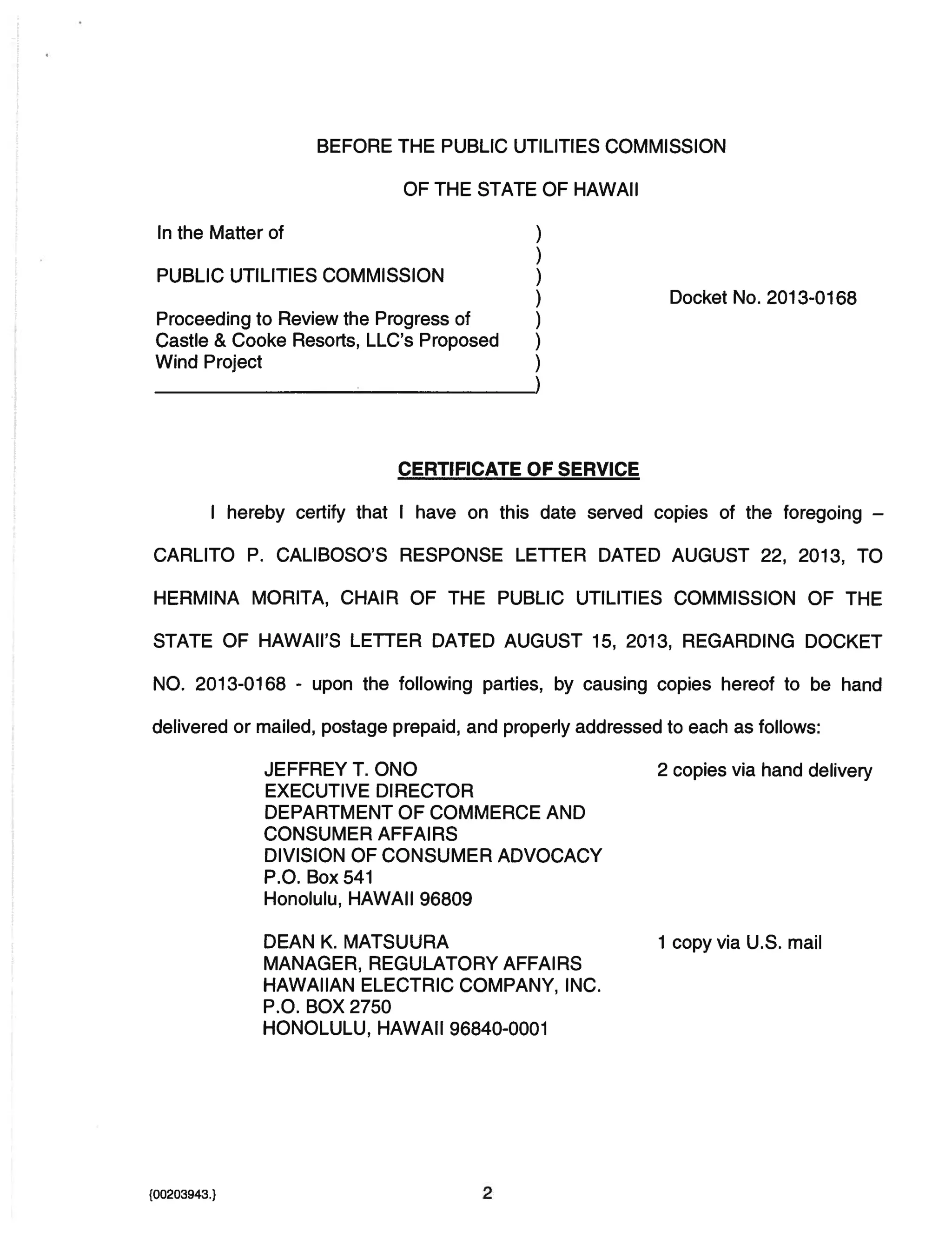 Carl Caliboso letter to PUC | PDF