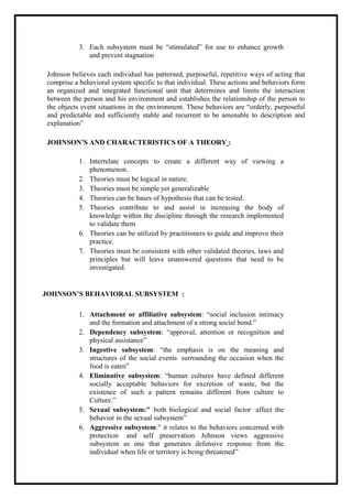 johnson_theory.docx | Parenting | Family and Relationships