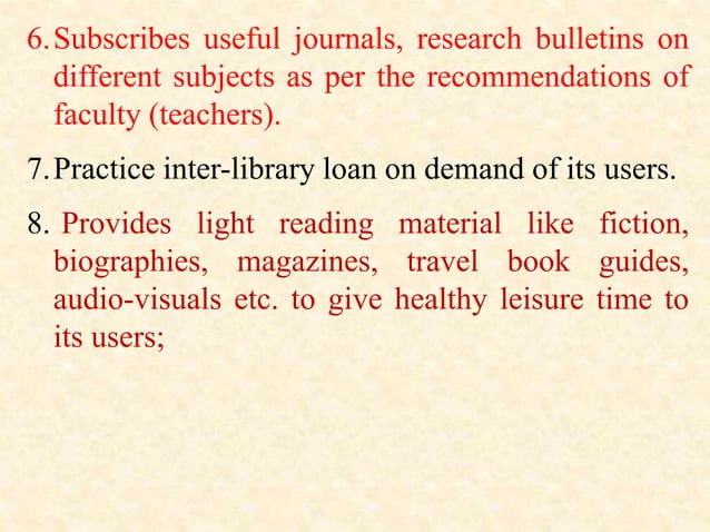 Types of Libraries | PPTX | College Education | Education