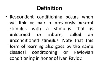 Respondent conditioning. A great way of teaching engineering students ...