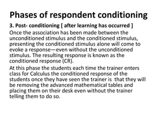 Respondent conditioning. A great way of teaching engineering students ...