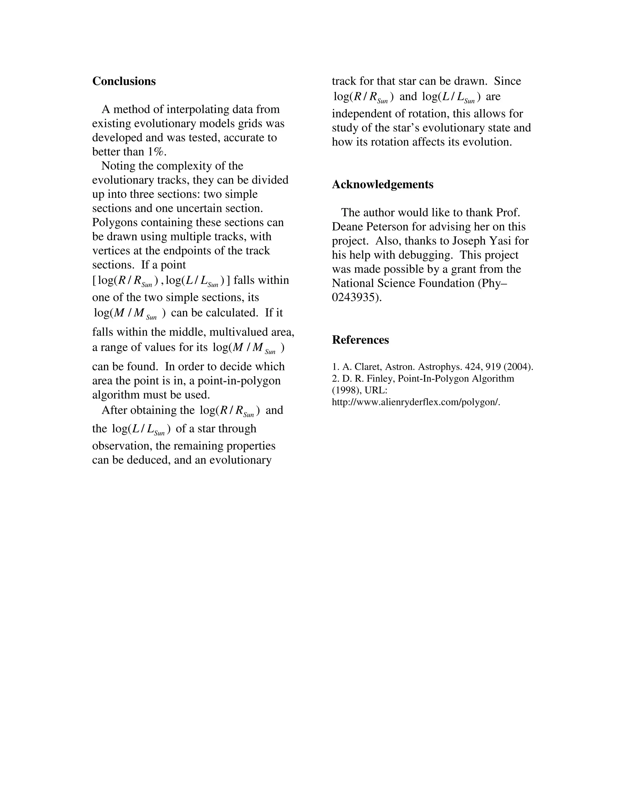 Interpolating evolutionary tracks of rapidly rotating stars - paper ...