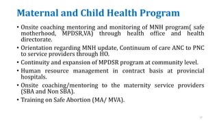Overview of Health Programs at Provincial Level | PPTX