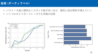 【DL輪読会】Poisoning Language Models During Instruction Tuning Instruction Tuningを利⽤した⾔語モデルのポイズニング | PPT