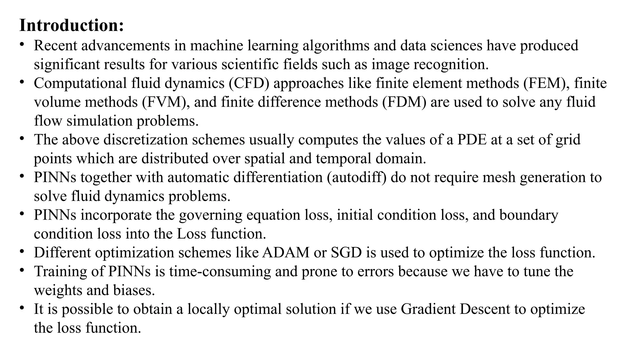 deep learning for fluid mechanics using PINNs | PPTX