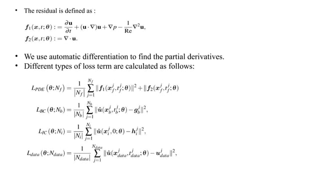 deep learning for fluid mechanics using PINNs | PPTX