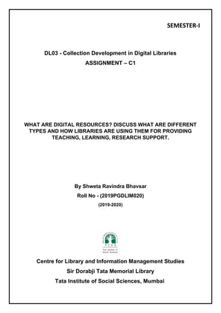 WHAT ARE DIGITAL RESOURCES? DISCUSS WHAT ARE DIFFERENT TYPES AND HOW ...