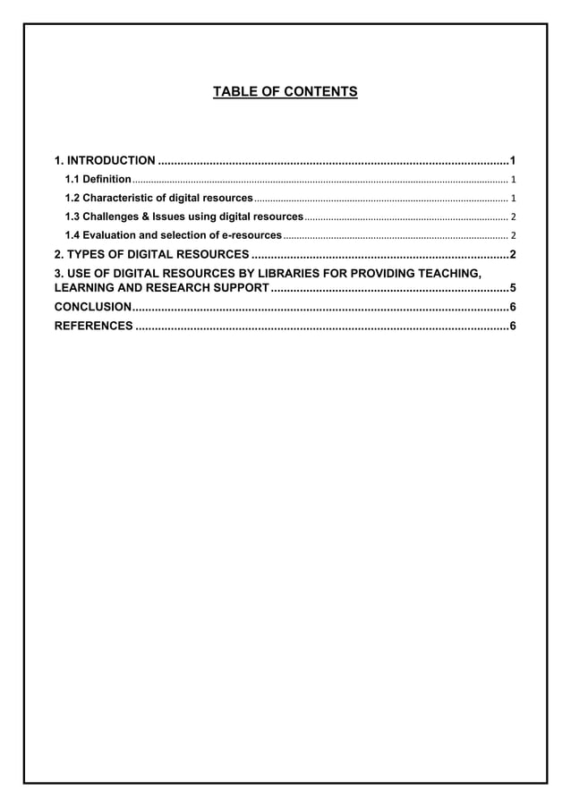 WHAT ARE DIGITAL RESOURCES? DISCUSS WHAT ARE DIFFERENT TYPES AND HOW ...