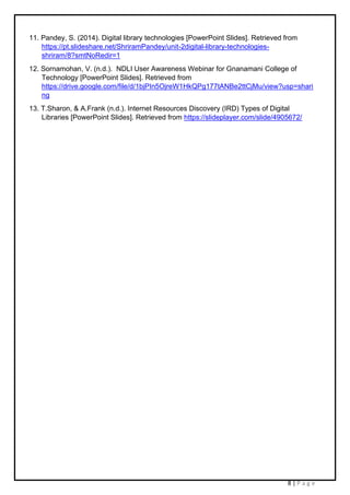 WHAT IS A DIGITAL LIBRARY? EXPLAIN NDLI AND ITS CONTRIBUTION. | PDF