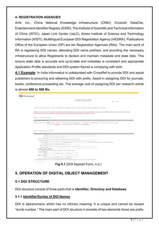 WHAT IS DIGITAL OBJECT IDENTIFIER? EXPLAIN ITS FEATURES AND OPERATION | PDF