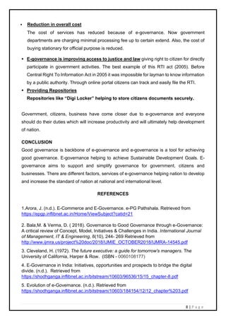 WHAT IS E-GOVERNANCE ? HOW IT HELPS IN NATIONS DEVELOPMENT | PDF
