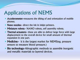 mems and nems | PPTX