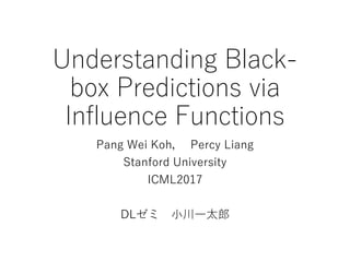Understanding Blackbox Predictions via Influence Functions | PPT