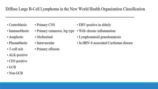DLBCL | PPTX | Blood Disorders | Diseases and Conditions