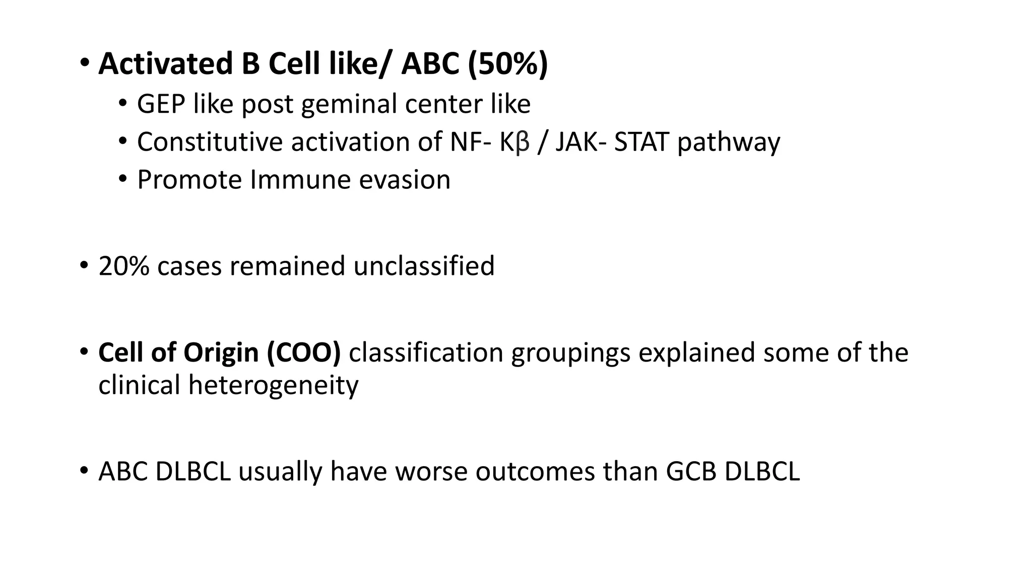 DLBCL- Recent Molecular Classification.pptx