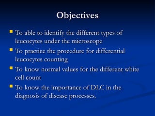 Differential leucocyte count white blood cell | PPT