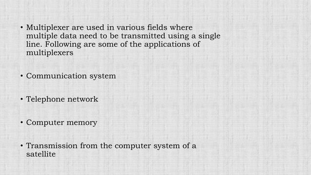 multiplexer 4 input | PPTX