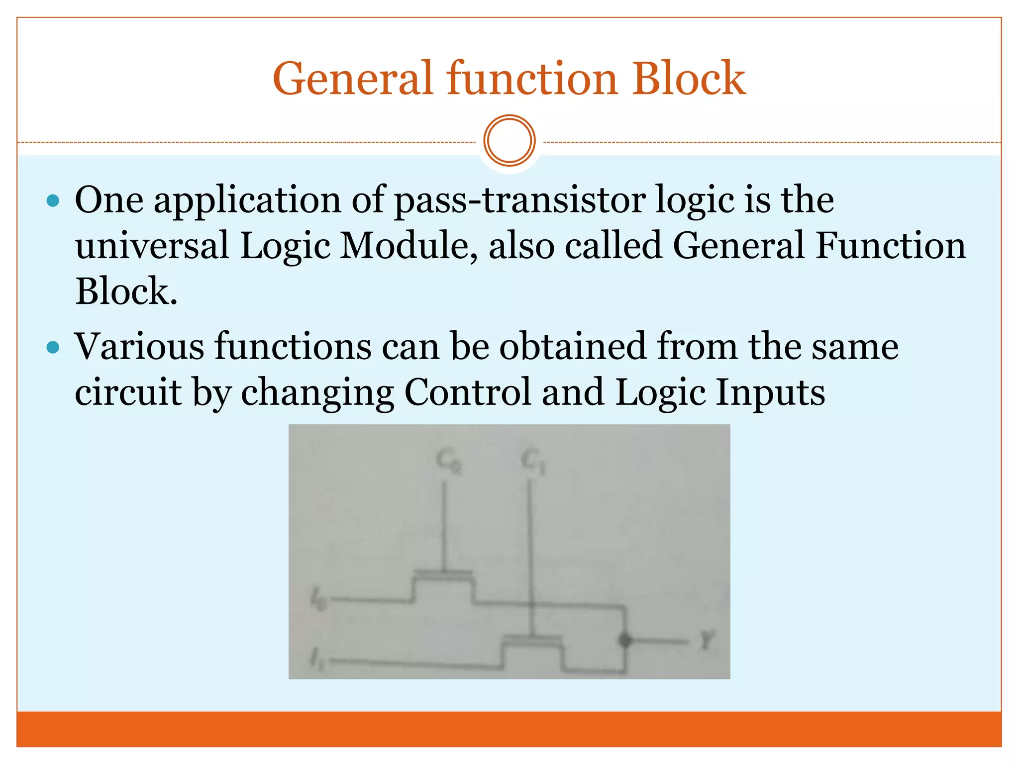 Pass Transistor Logic Pptx