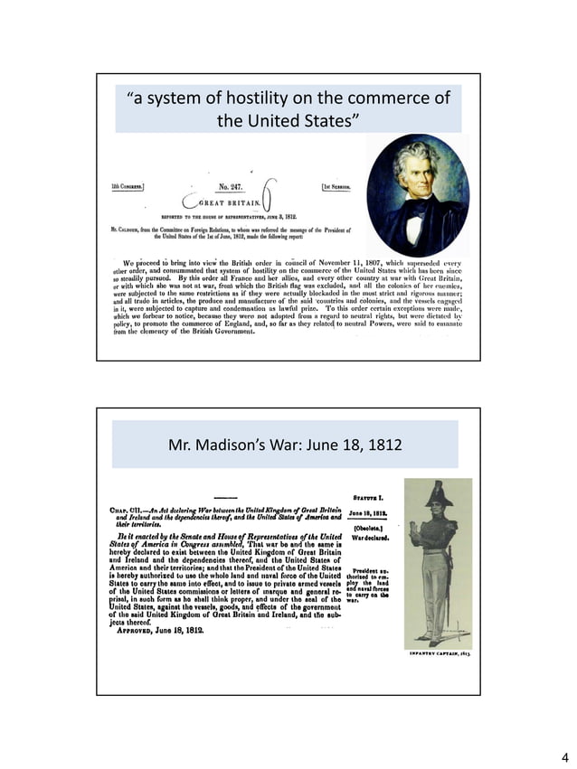 The War of 1812: Causes, Consequences, and Lasting Impacts | PDF