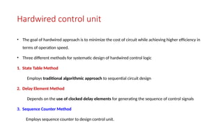 DLCA Control Unit Design Hardwired Control Unit | PPTX
