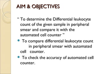 DLC differential leucocyte count | PDF