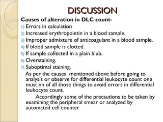 DLC differential leucocyte count | PDF