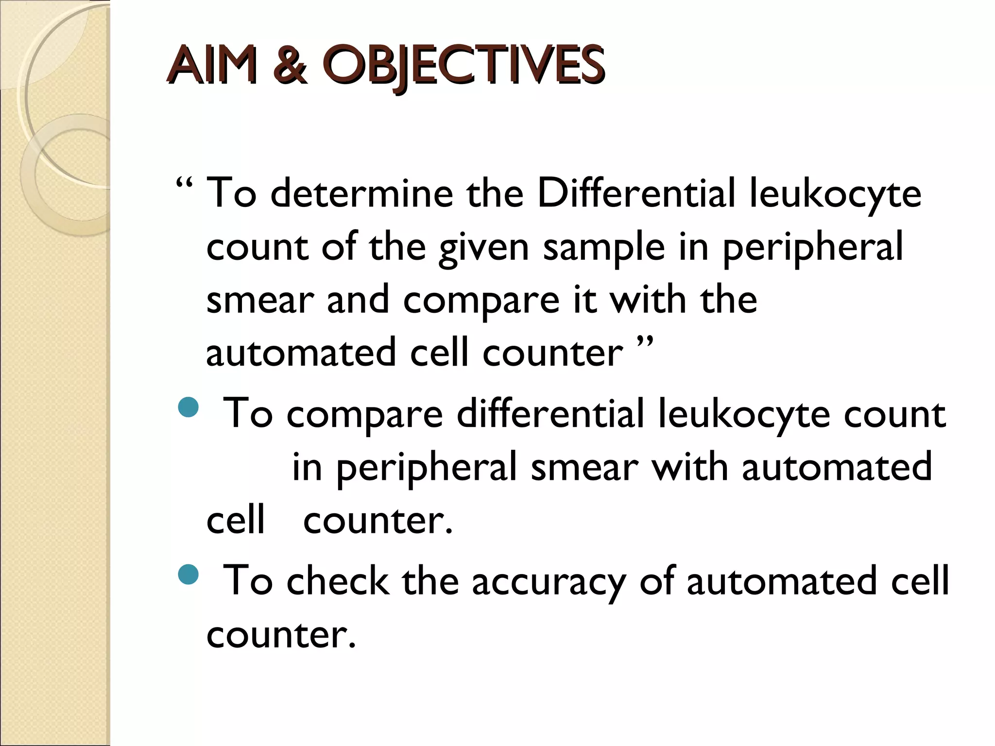 Dlc by peripheral smear comparison with automated differential | PPT