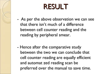 Dlc by peripheral smear comparison with automated differential | PPT