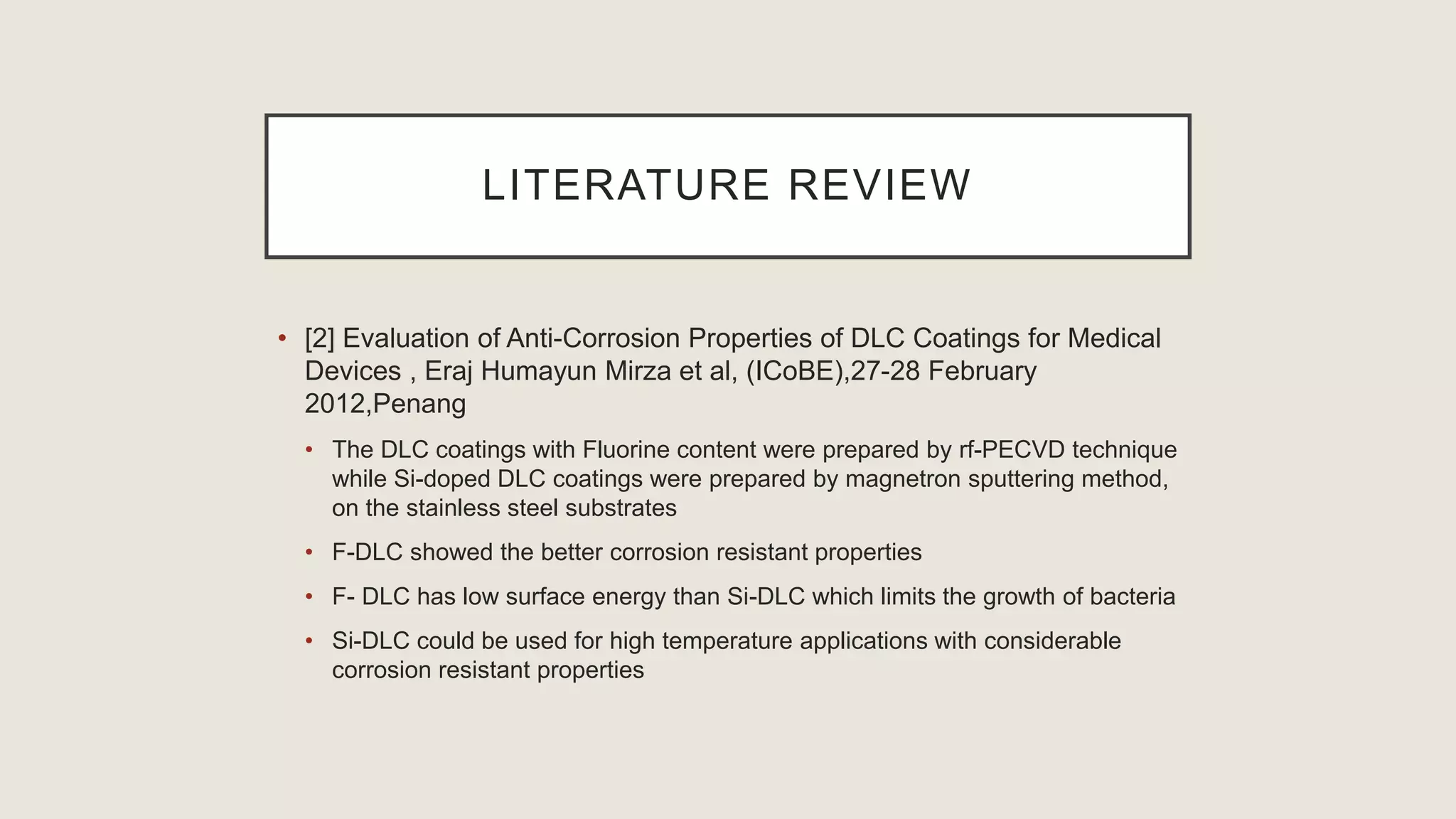 DLC coatings for tribological applications | PPTX