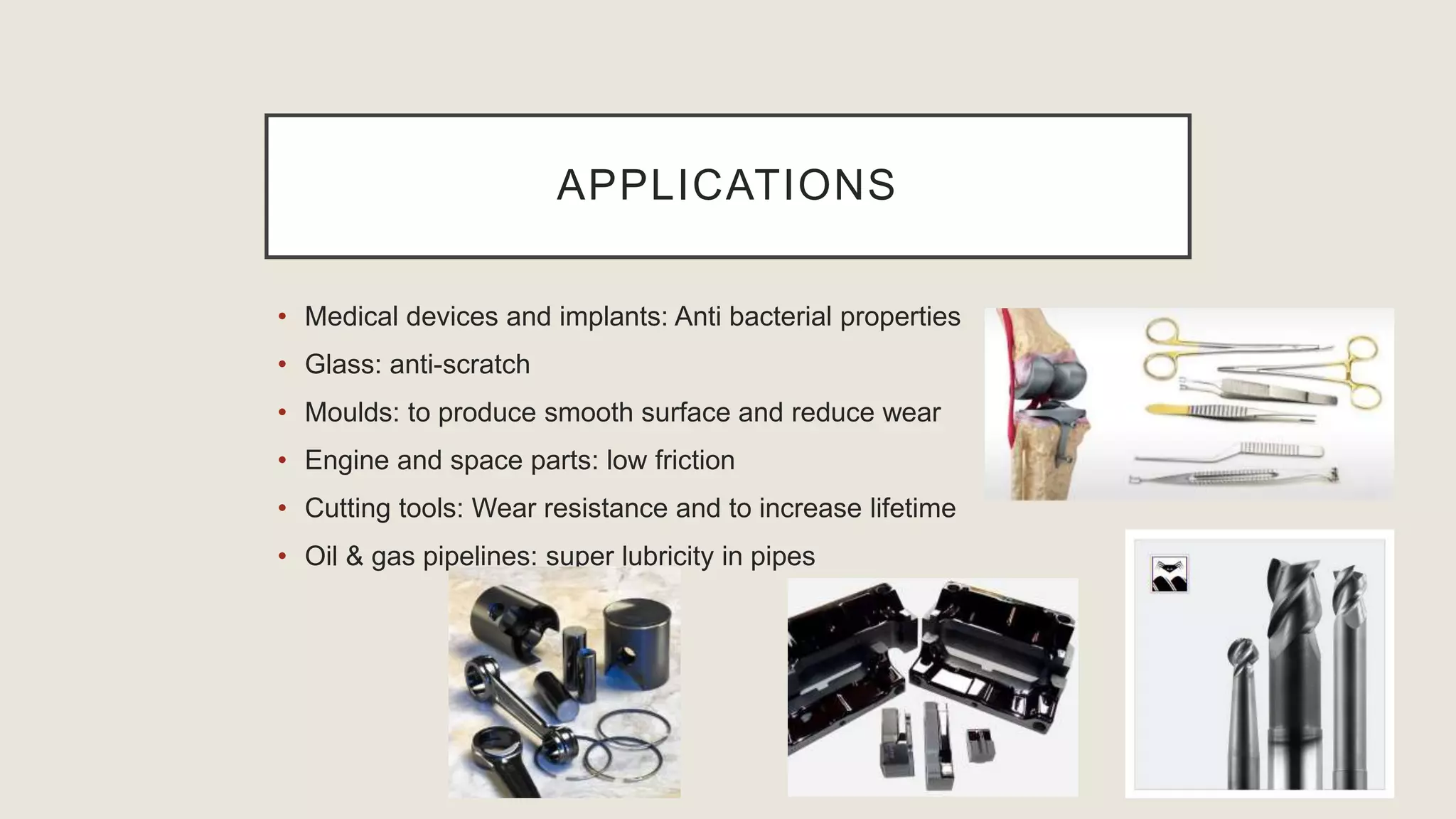 DLC coatings for tribological applications | PPTX