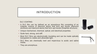 DLC coatings for tribological applications | PPTX