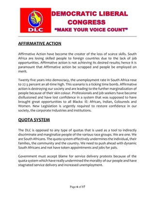 Dlc election manifesto 2019 | PDF