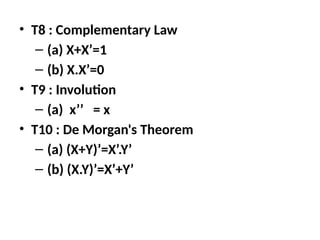 dlc logic gates ppt.pptx, boolean algebraic and logic gates | PPTX