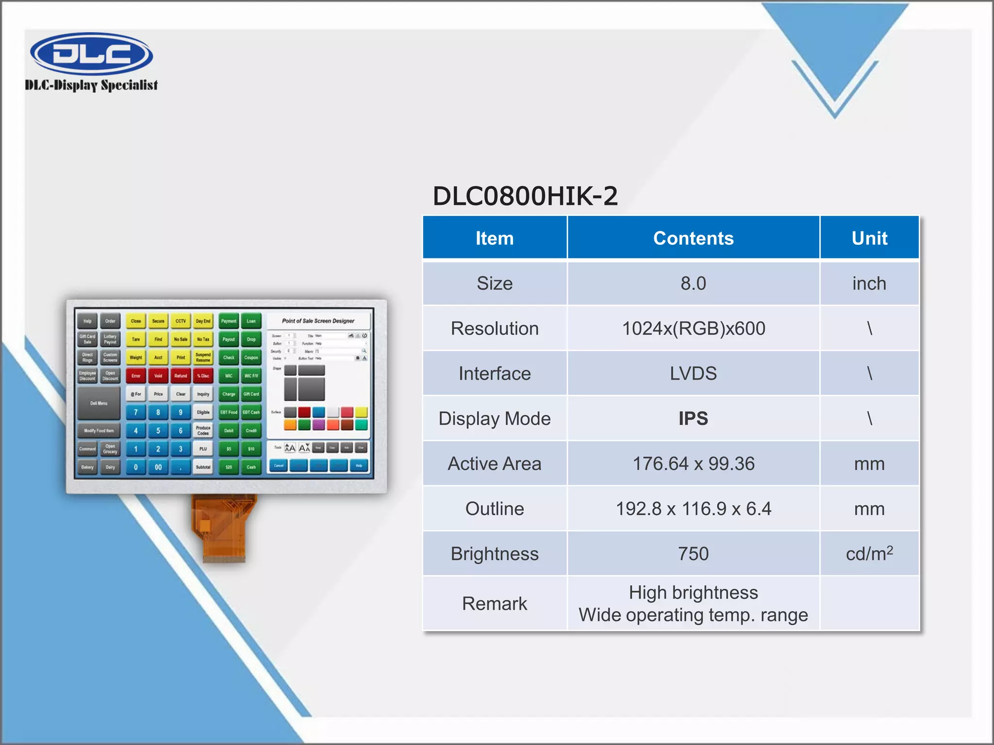 Newly developed displays Q4 2017 @ DLC Display | PPT