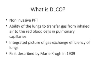 Diffusion capacity of lung for carbon monoxide | PPTX