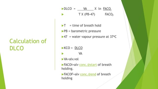 DLCO | PPT | Lung and Respiratory Health | Diseases and Conditions