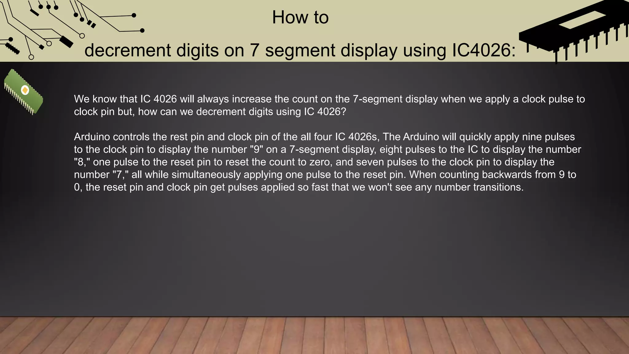 Countdown Timer Circuit Diagram With 7 Segment Display Pptx Computer Peripherals Computing