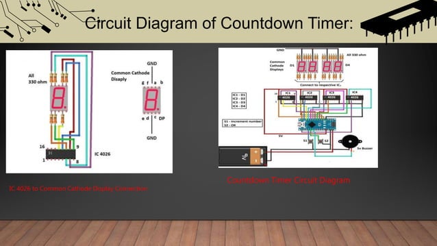 Countdown Timer Circuit Diagram With 7 Segment Display Ppt