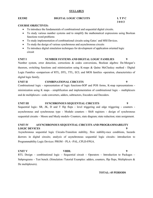 Digital Logic circuits R2021 SYLLABUS .doc