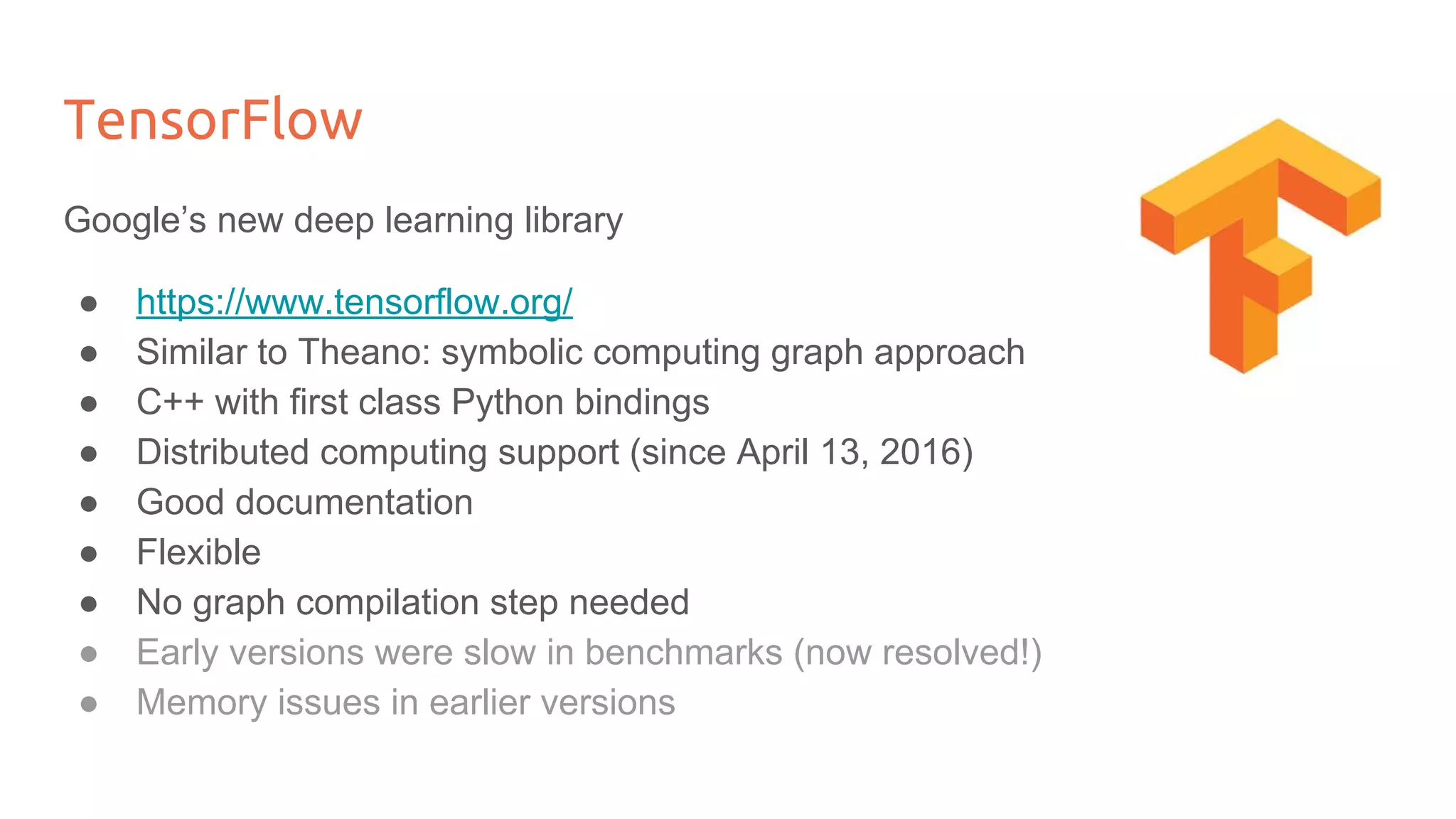 Deep Learning for Computer Vision: Software Frameworks (UPC 2016) | PPT
