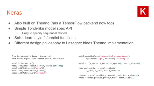 Deep Learning for Computer Vision: Software Frameworks (UPC 2016) | PPT